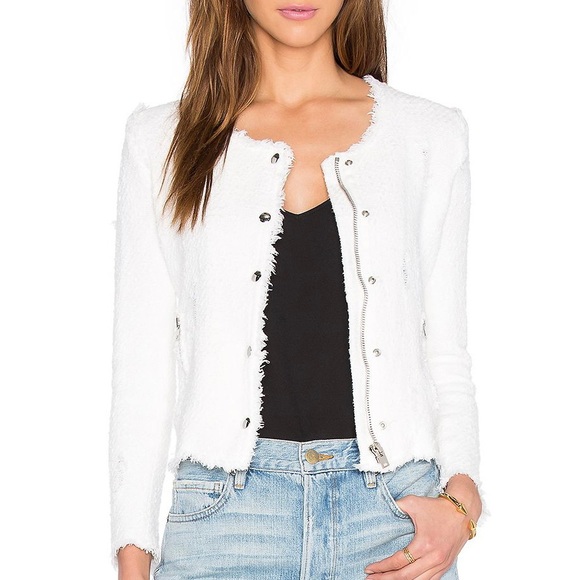 IRO | Jackets & Coats | Iro Agnette Tweed Jacket White | Poshmark